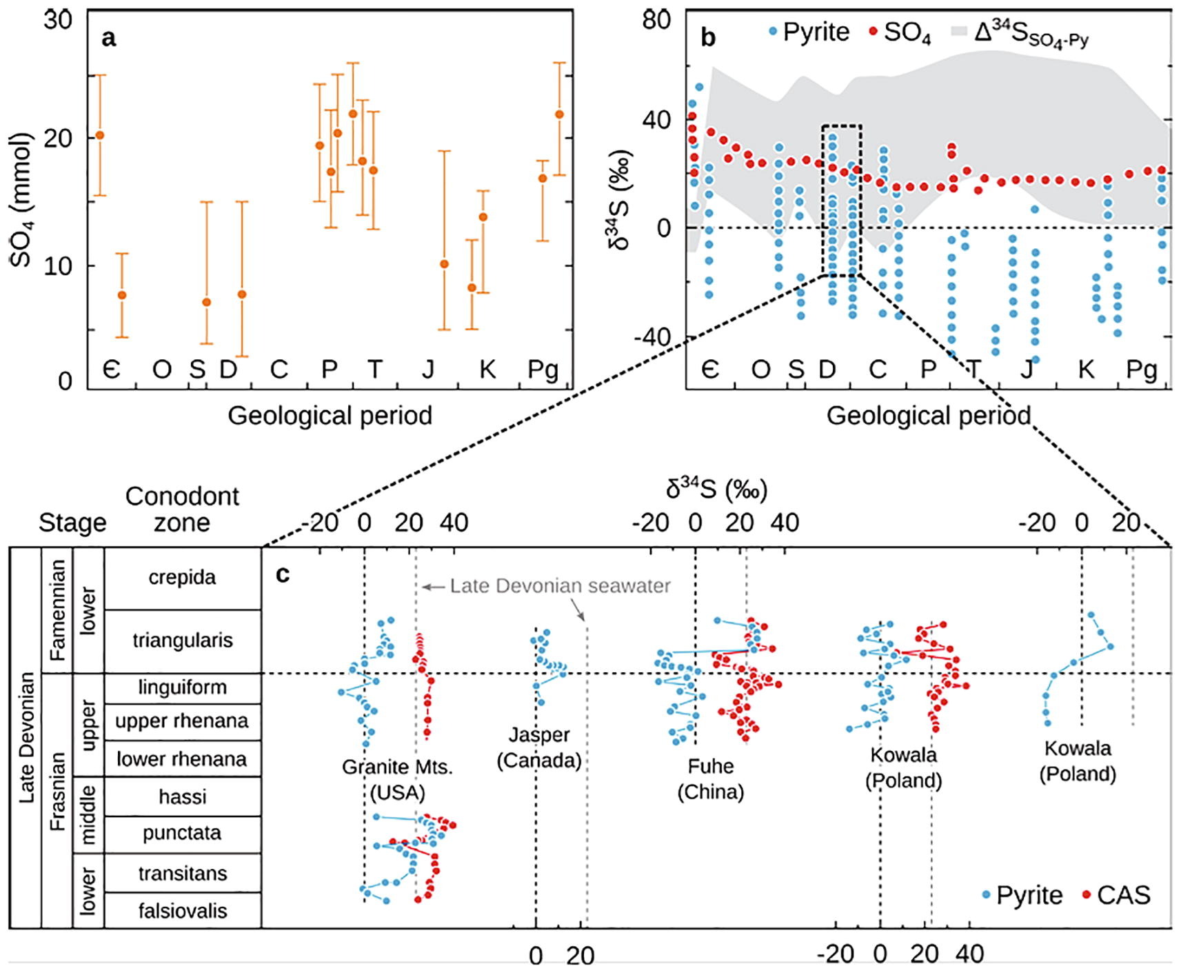 Hydrothermally induced $^{34}$S enrichment in pyrite as an alternative ...